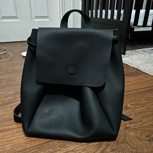 Cotton On | Bags | Cotton On Black Faux Leather Backpack With Magnetic ...